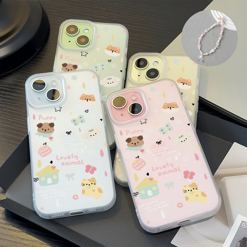 HP Cat Dog Lanyard Fancy Case Clear Samsung S25 Fe S25 Ultra S24 Fe S24 ...
