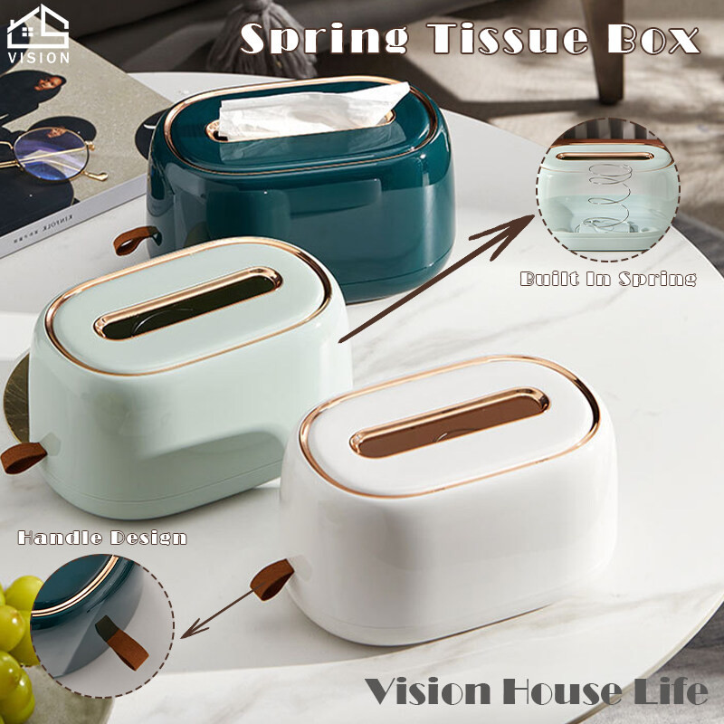 Vision Nordic Tissue Box with Wall Mount Sticker Household Napkin ...