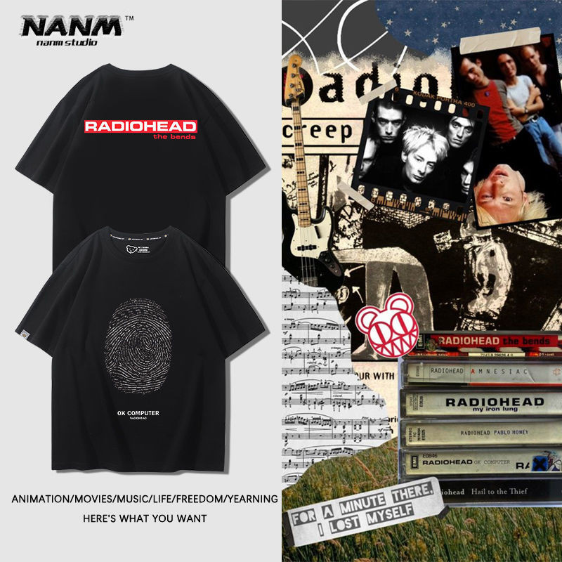 Radiohead radiohead radiohead Band Short Sleeve Men Women Summer Album ...