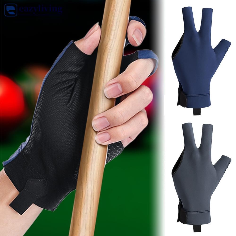 EAZYLIVING 1Pc Professional Three-Finger Billiard Gloves For Left Hand ...
