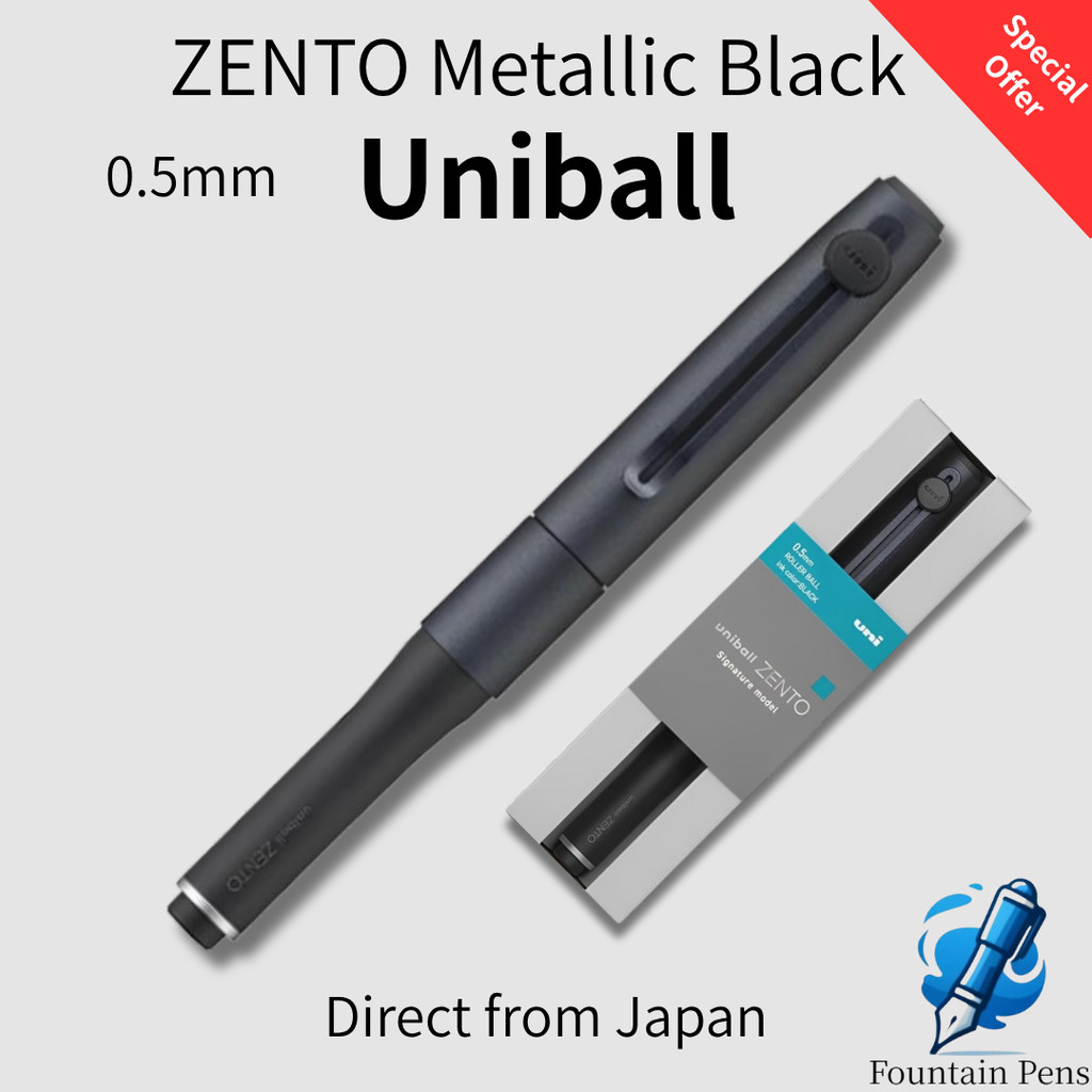 uniball ZENTO / Uni-ball Zent Signature Model 0.5mm [Metallic Black ...