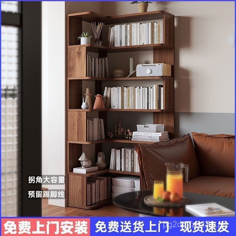 Floor-standing Corner Multi-layer Corner Cabinet Bookshelf Storage ...
