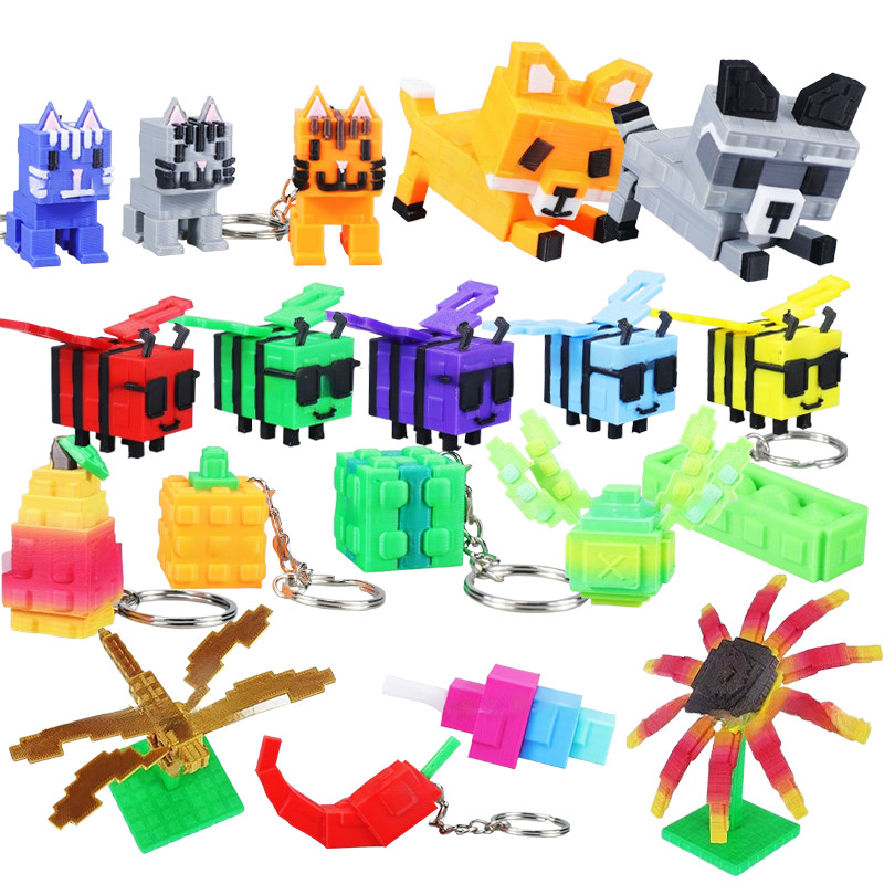 3D Printed Grow a Garden Roblox Keychain Figures Collectible Animal ...