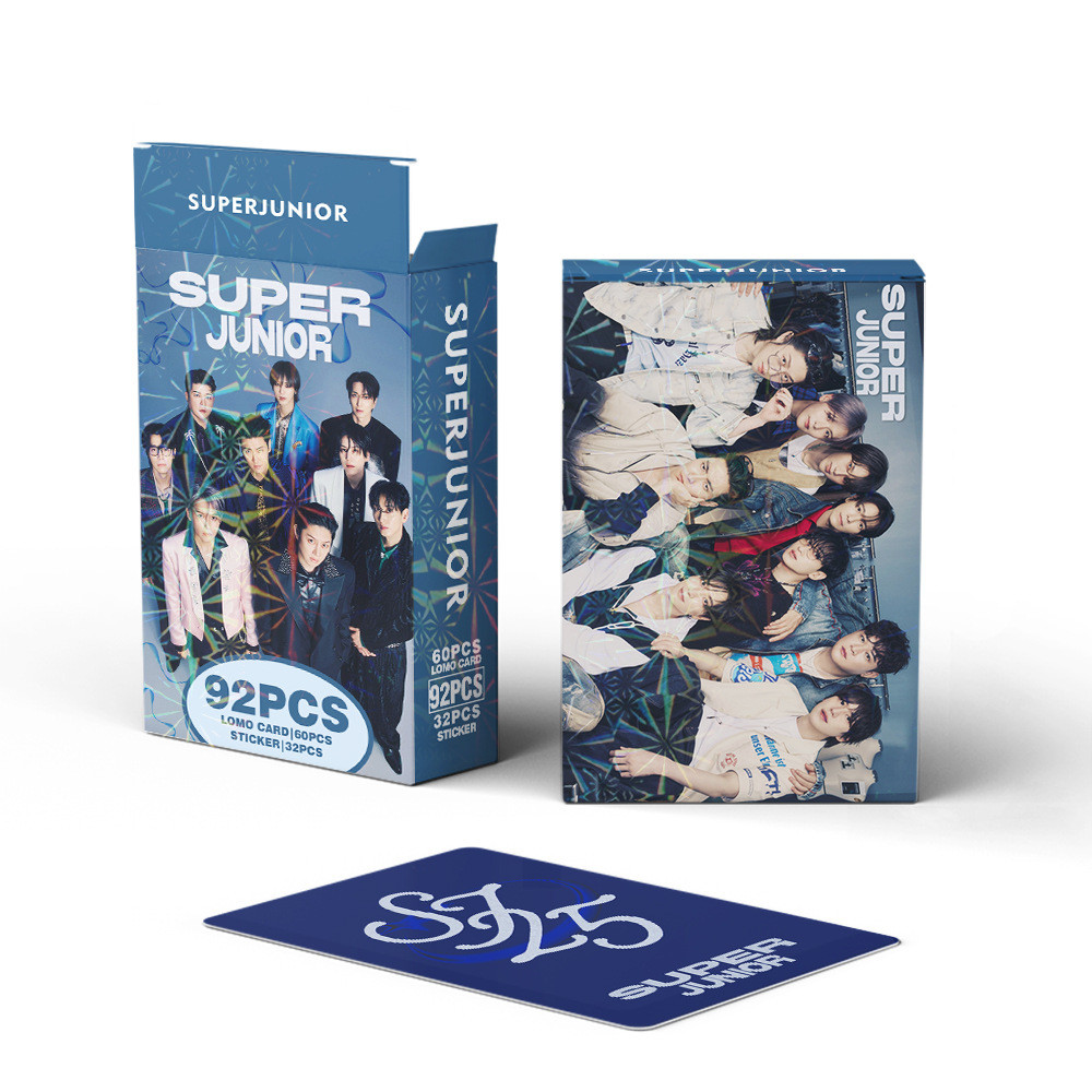 92pcs/box SUPER JUNIOR Lomo Cards Finale Jingle Stickers Photocards Lee ...