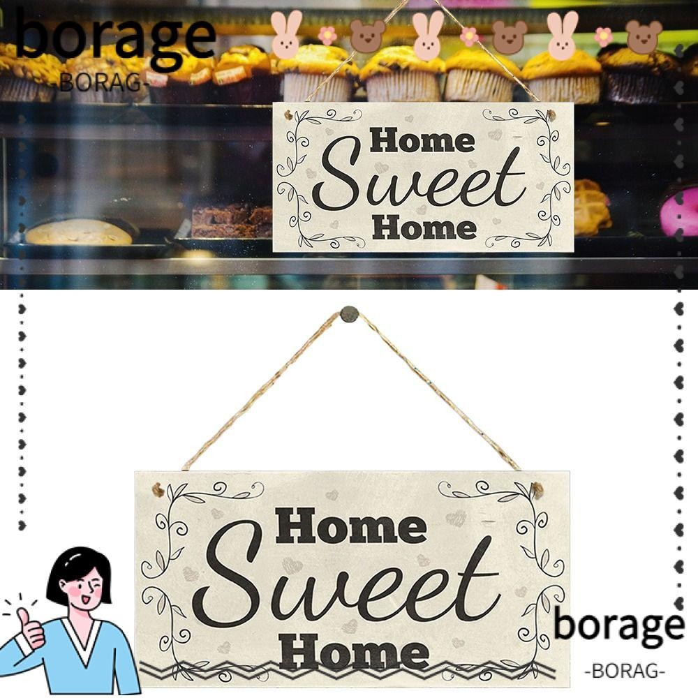 BORAGE Door Sign, Home Signs Wood Hotel Bulletin Board, Durable Sweet ...