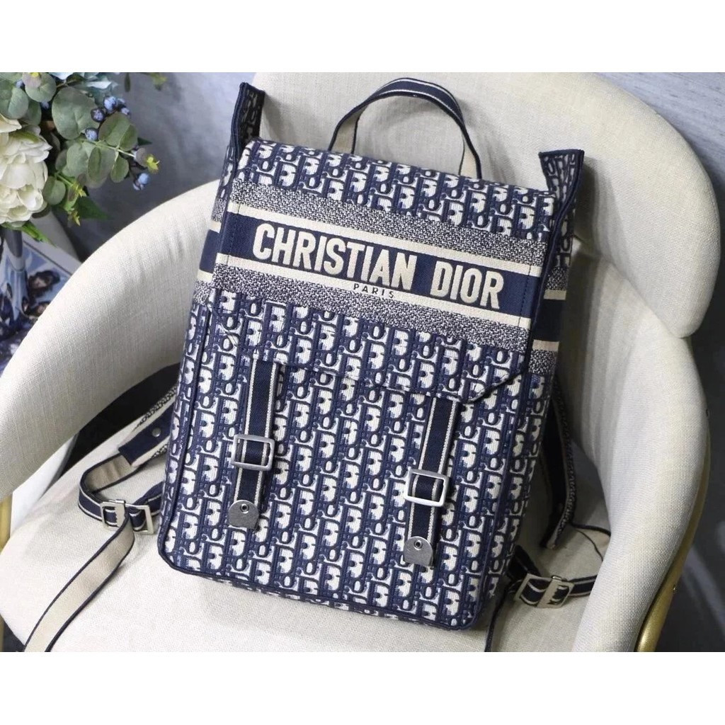 Dior Dior Dior Presbyopic Canvas Backpack School Bag Unisex Casual ...