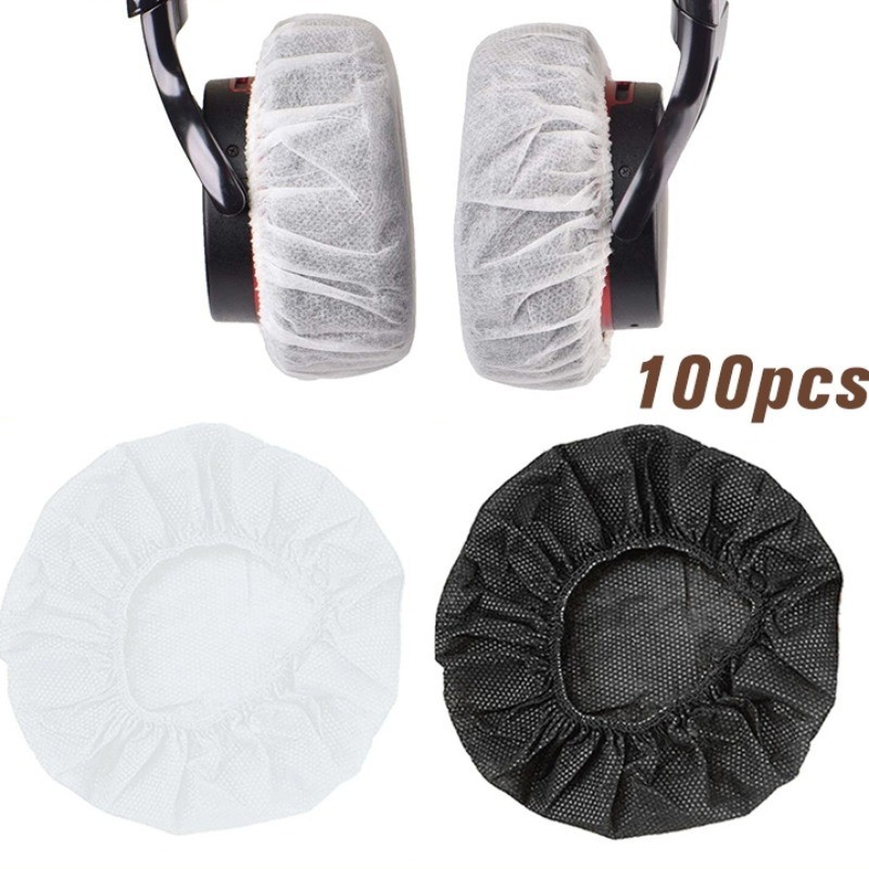 【Fast Delivery】100Pcs Disposable Sanitary Headphone Cover Non-Woven ...
