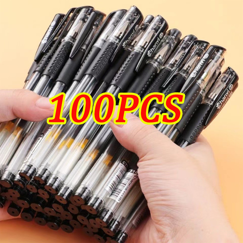 100Pc Ball Pen Pens with Refills Black Red Blue Refill Wholesale Bolpen ...