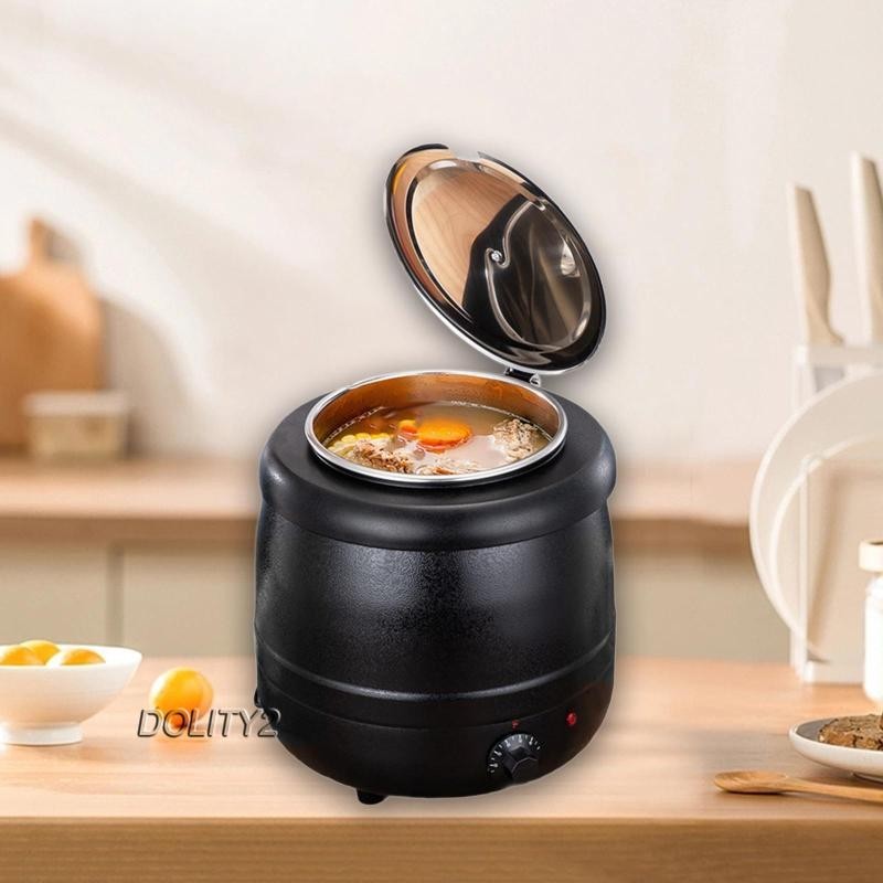 [Dolity2] Electric Soup Kettle Insulated Warm Soup Adapter 10L Cookware ...