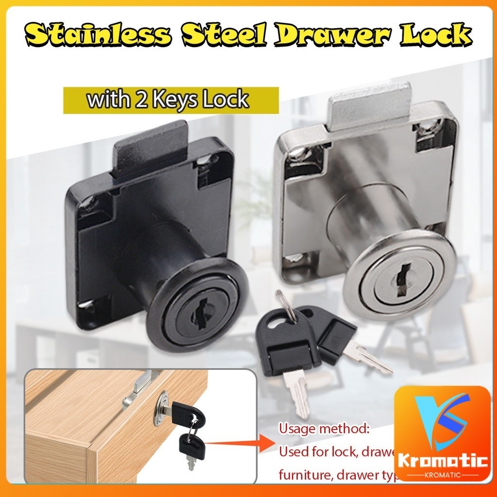 Kc Stainless Steel Drawer Lock with 2 Keys Lock Locker Furniture Door ...