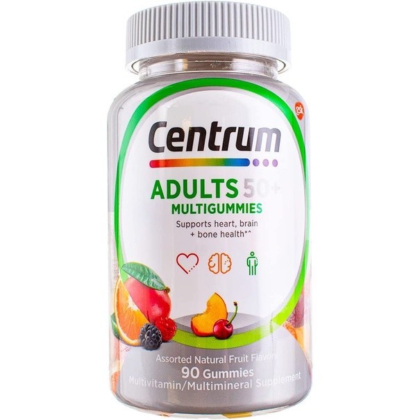 Centrum Supports Heart Brain + Bone Health For Adults 50+ Multivitamin ...