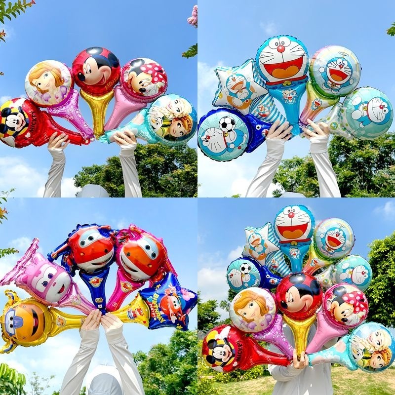 Balloon Stick Cartoon Balloon Coax Ground Push Small Gift Small Balloon ...