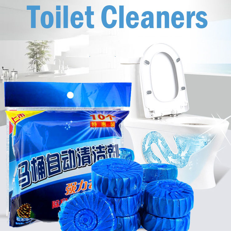 30pcs/Pack Automatic Bleach Toilet Bowl Cleaner Stain Remover Blue Tab ...