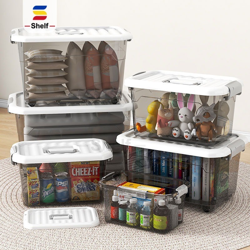 Storage Box Transparent Plastic box Kids Toy Storage Organizer ...