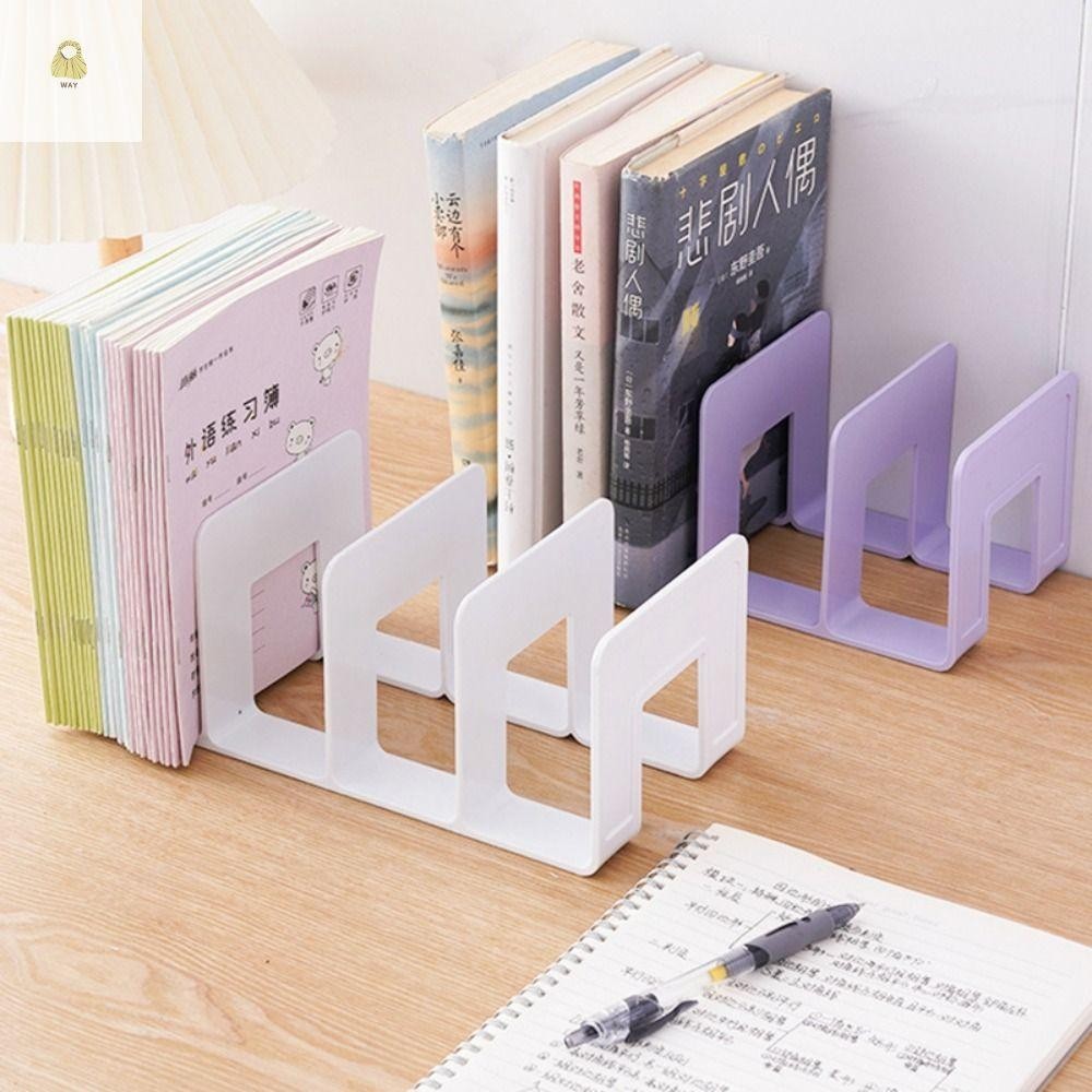 WAY Desktop Bookends, Display Bookshelf Divider Book Stand, Save Space ...