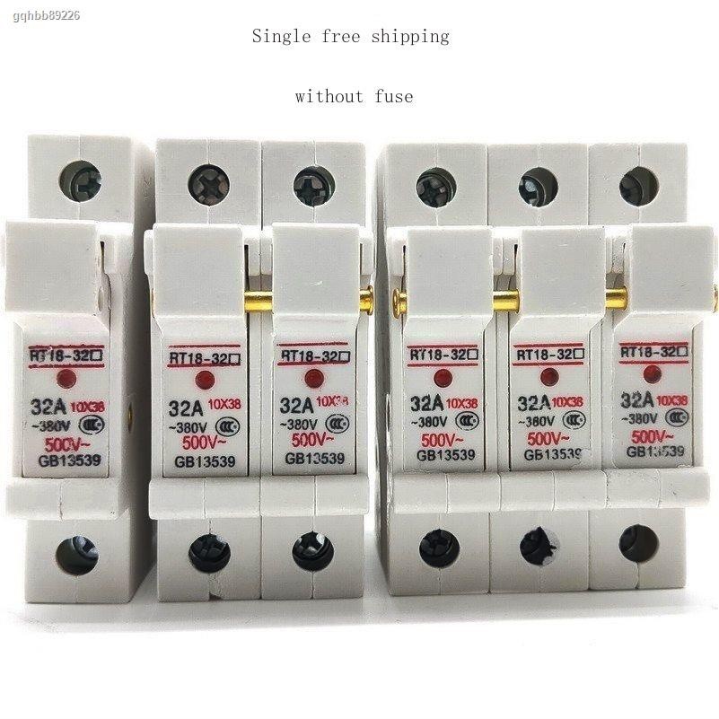 Fuse base fuse holder RT18-32 63X rail type with lamp 2P low voltage ...