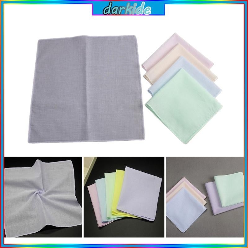 Dark Plain Color Hankie Women Embroidery Handkerchiefs Pocket Square ...