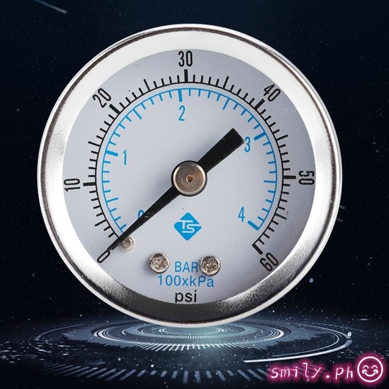 SMLILY Mini Low Pressure Gauge 1 8 Back Mount Gauge with Metal Frame ...