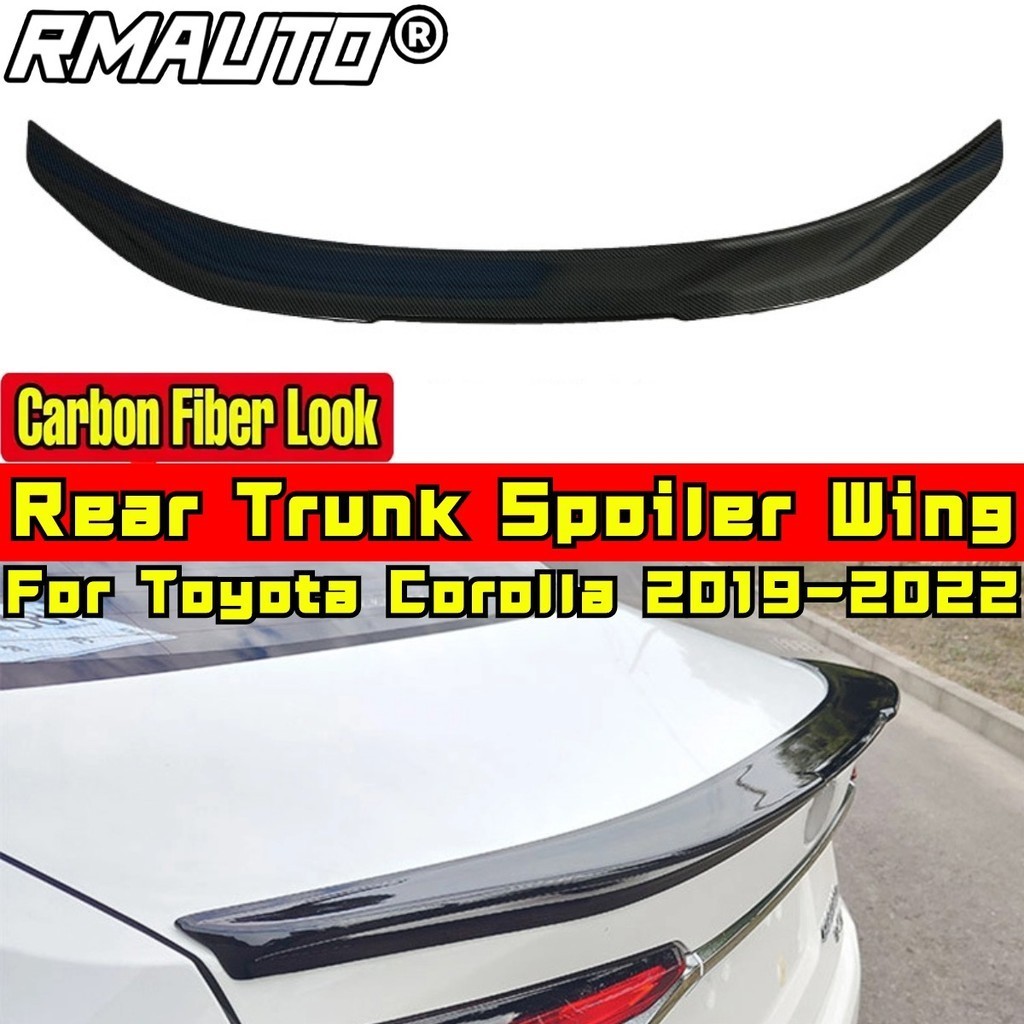 Corolla Rear Trunk Wing Carbon Fiber Look Sport Style Rear Trunk ...