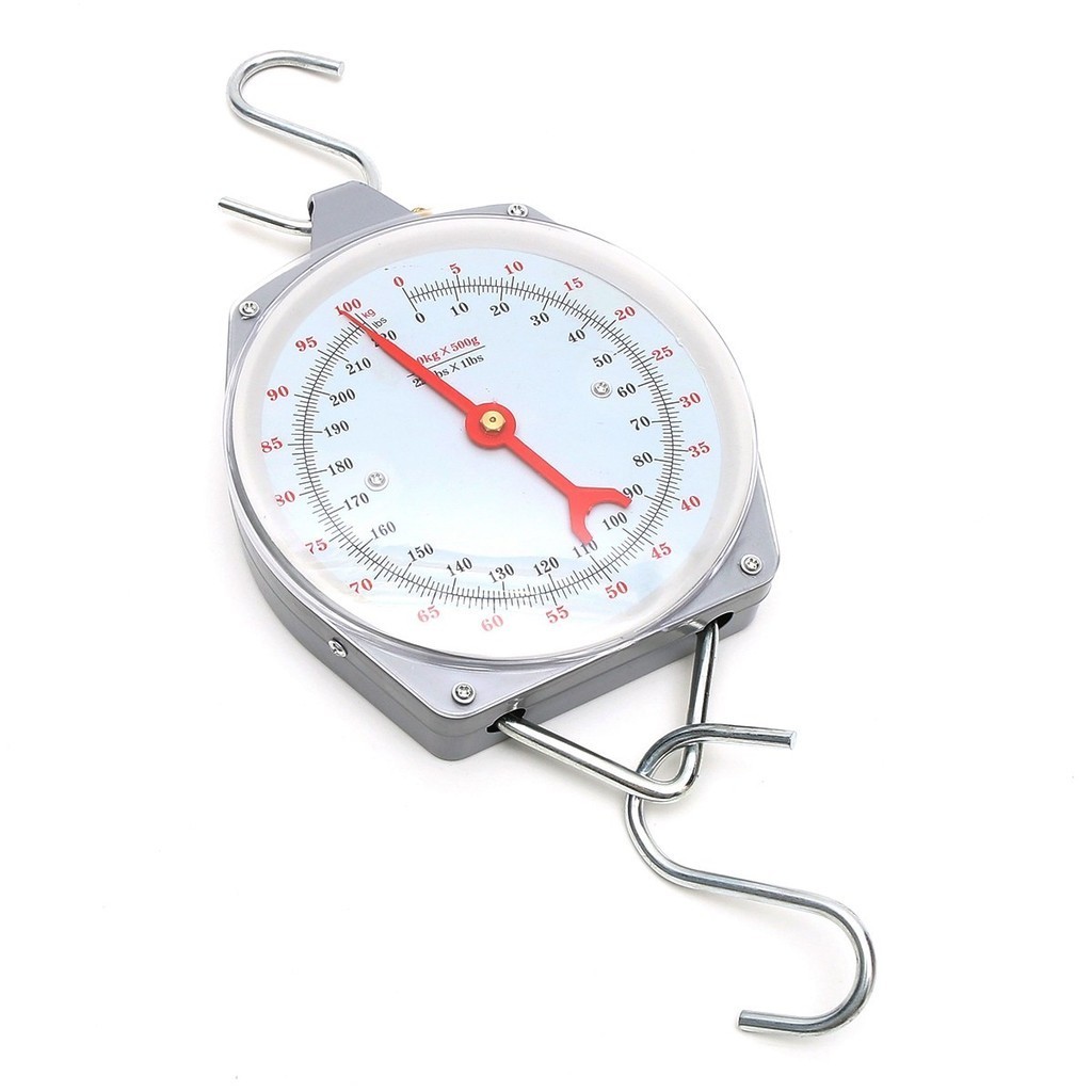 220 pound capacity alloy mechanical hanging scale, portable mini dial ...