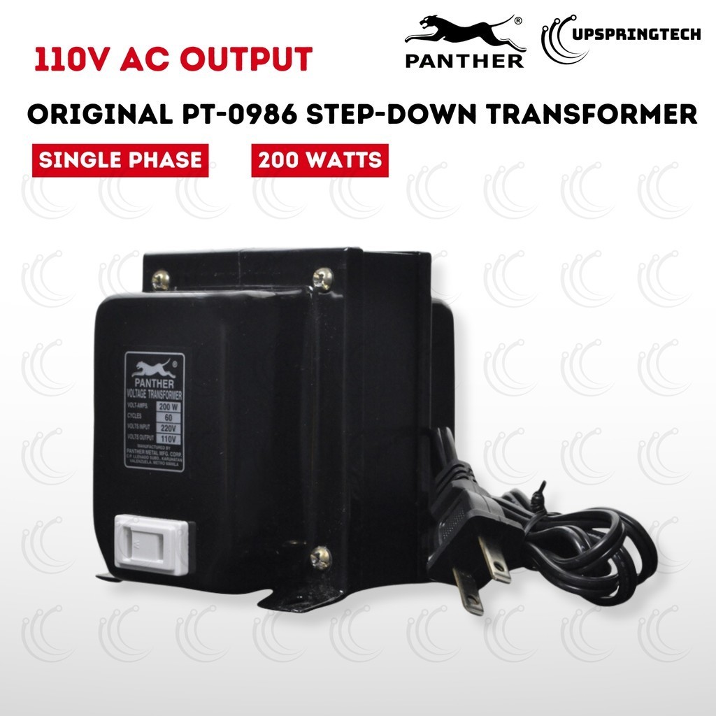 PANTHER Step-Down Transformer 200 Watts Input 220VAC Output 110VAC Single Phase | Shopee Philippines