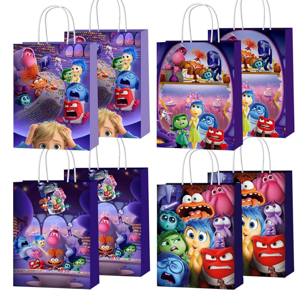 12 Pcs Inside Out Paper Bags, 4 Styles Party Favor Bags with Handles ...