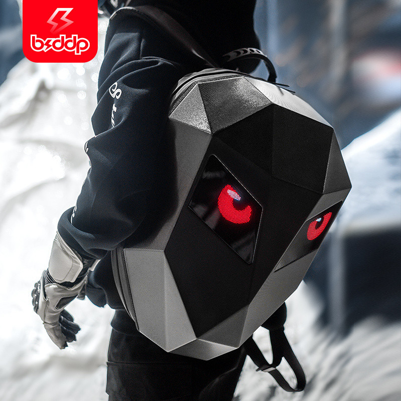 Motorcycle Backpack LED Motorcycle Backpack Male Rider Helmet Bag Hard ...
