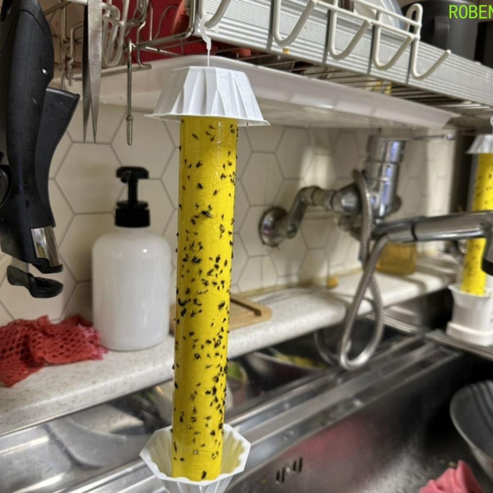 ROBEN Fly Trap Tubes, Plastic Adhesive Hanging Fly Sticky Trap Sticks ...