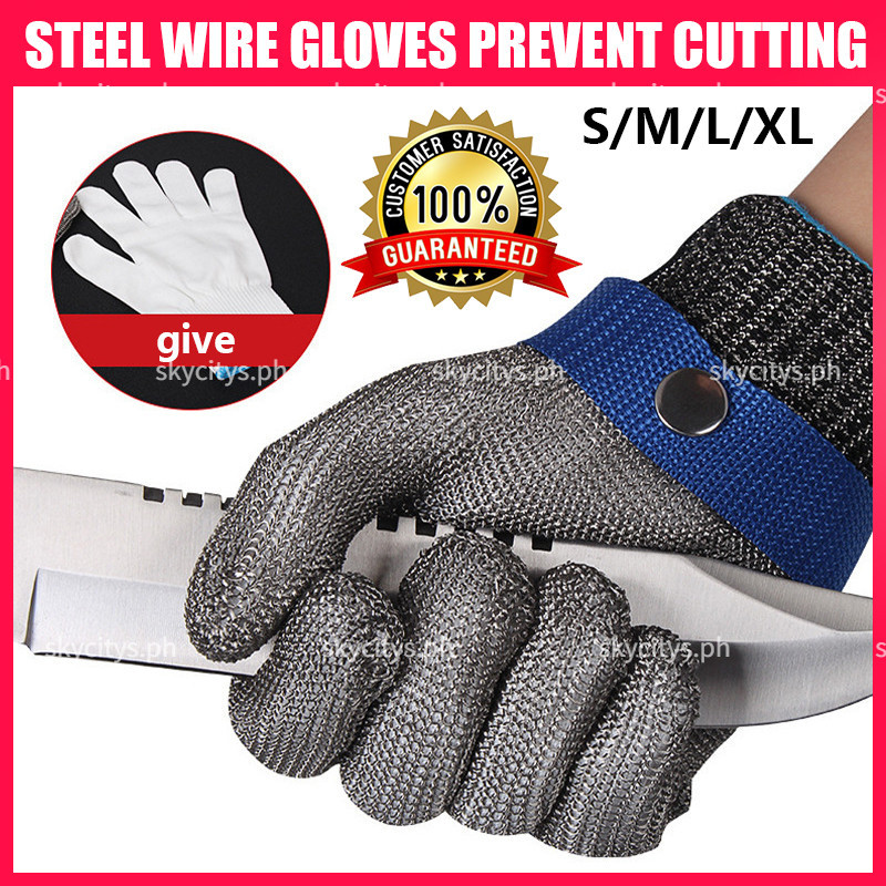 Cut Resistant Stainless Steel Gloves Working Safety Gloves Metal Mesh ...