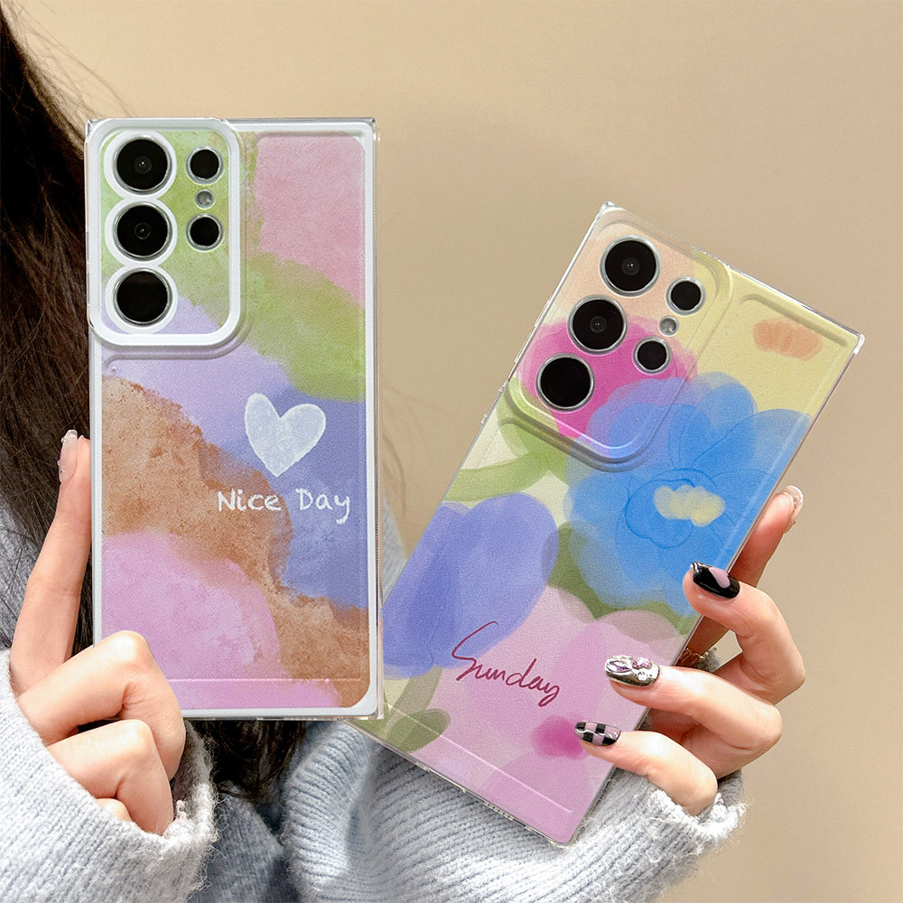 Watercolor Painting Case For Samsung S24 S23 Ultra S21 S20 FE A15 A25 ...