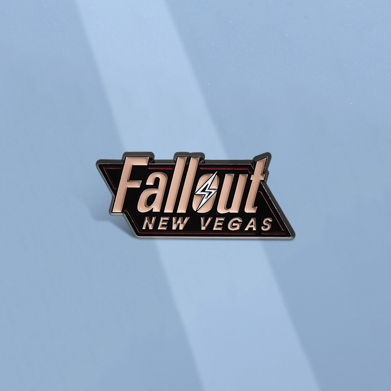 Cartoon Text Fallout New Vegas Brooch Letter Text Pins Brooches Metal ...