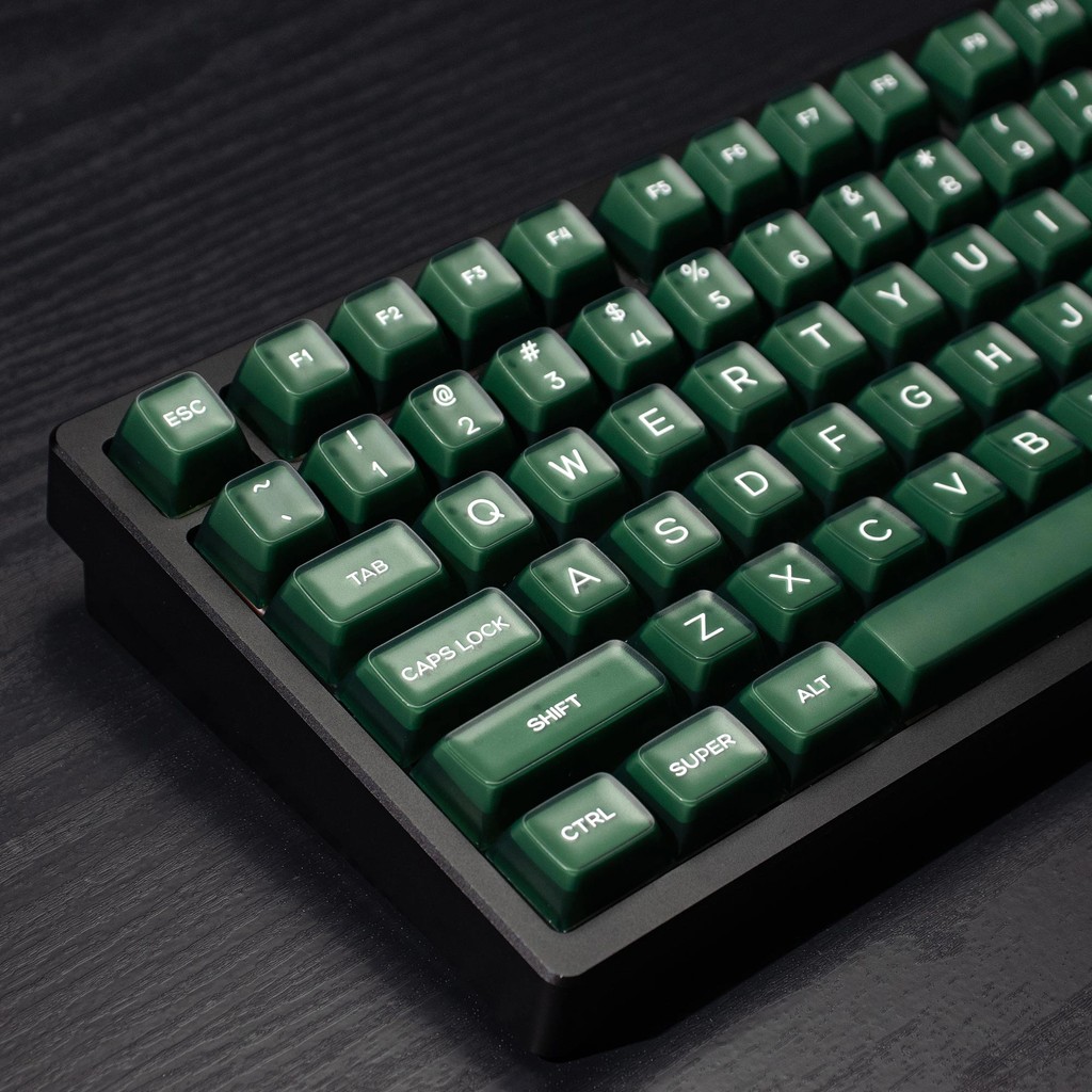 142 Keys SA Profile Emerald Green Keycaps PBT Doubleshot Translucent ...