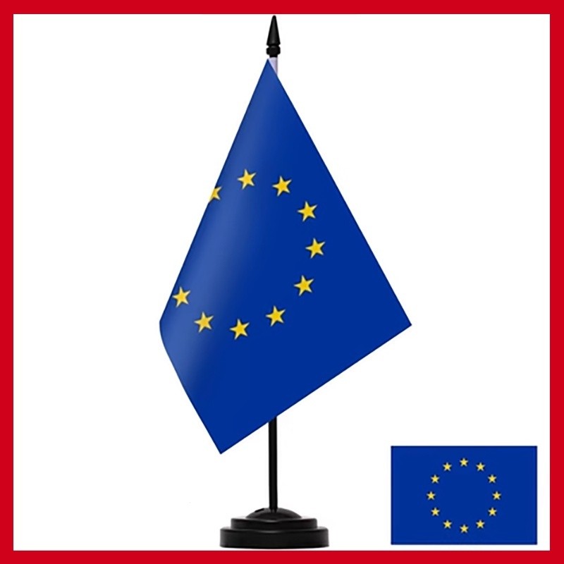 Flag of EU Deluxe Desk Flag Set European Union Desktop Flag | Shopee ...