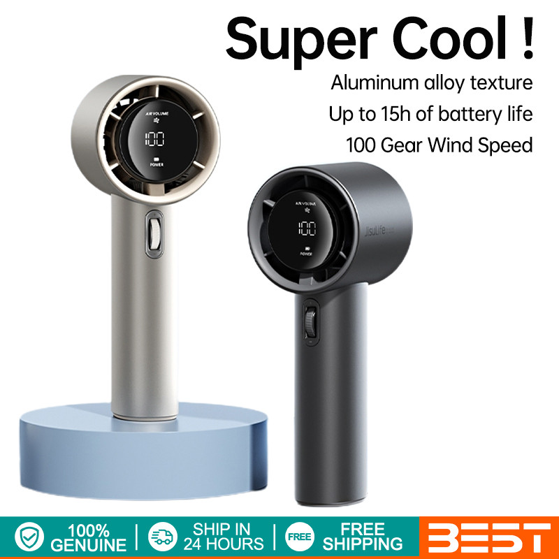 Mini Fan Rechargeable Handheld Jet Fan Strong Wind 100 Gear Wind Speed ...