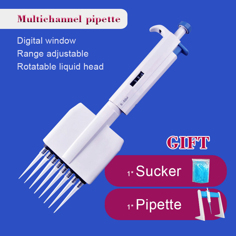 8 Channels 12 Channels Manual Adjustable TopPette Pipette Pipettor ...