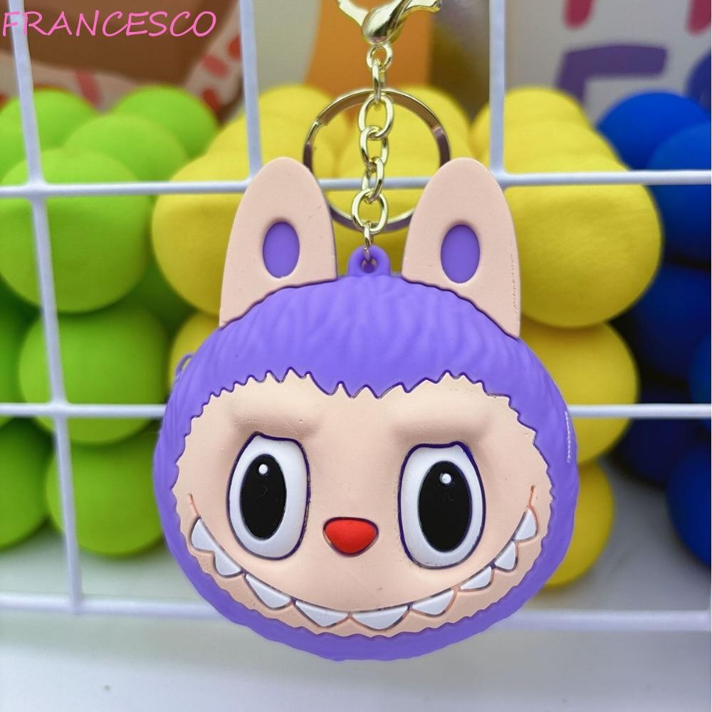 FRANCESCO Labubu Zero Wallet, Resin Anime Peripherals Labubu Key Ring ...