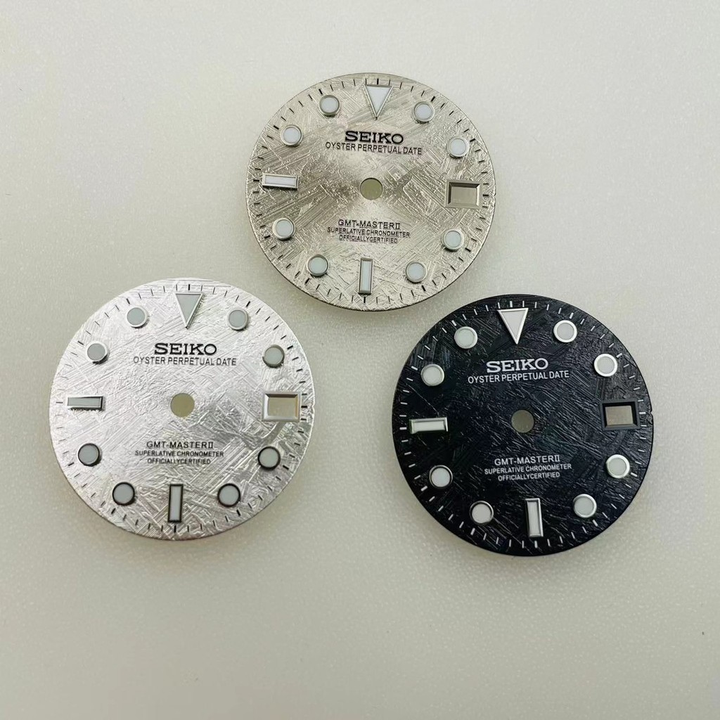 Nh34 Dial GMT Meteorite Pattern Blue Green Luminous Modified NH35 ...