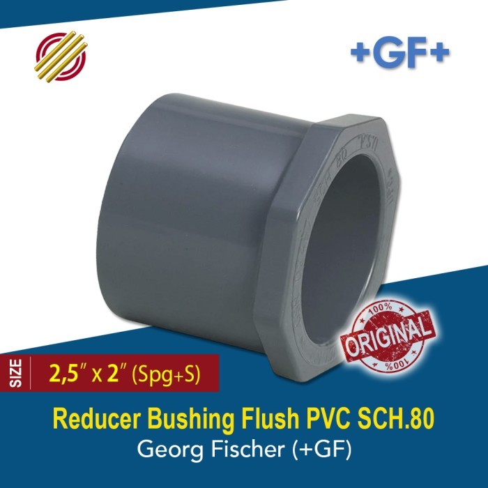 REDUCER BUSHING FLUSH STYLE 2.5 x 2 INCH (Spigot x Socket) PVC SCH80 ...