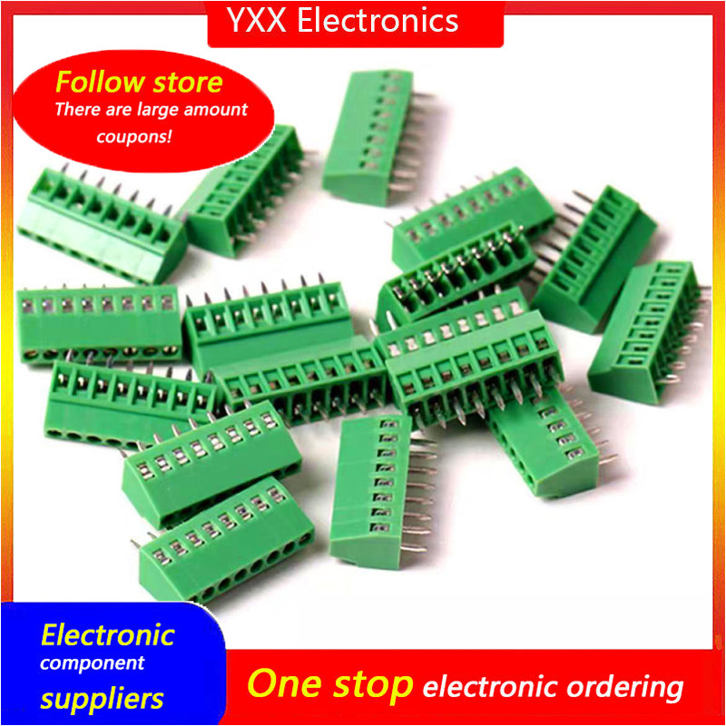 10PCS PCB screw installation wiring board connector 0.1nm 2P 3P 6P7/8P ...