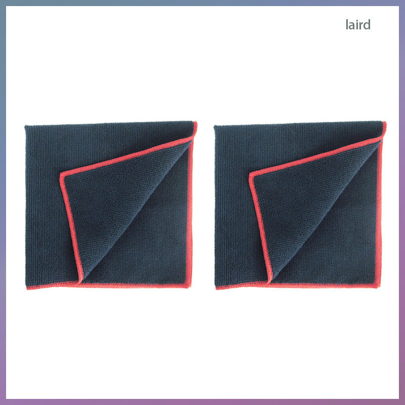 2 Pcs Cleaning Wipes Microfiber Cloth Black Towel Wet Absorb Water ...