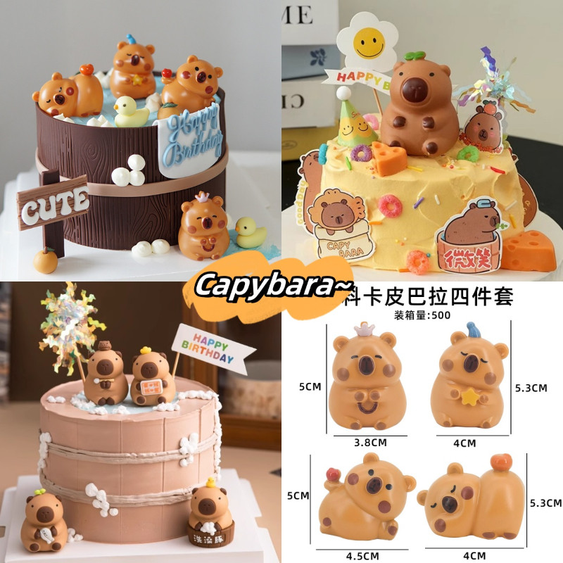 2025 Internet Celebrity Cartoon Animal Capybara Birthday Cake ...