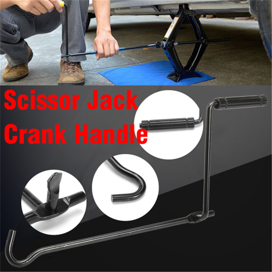 Folding Car Scissor Jack Crank Lever Iron Handle Lift Rod Post Garage ...