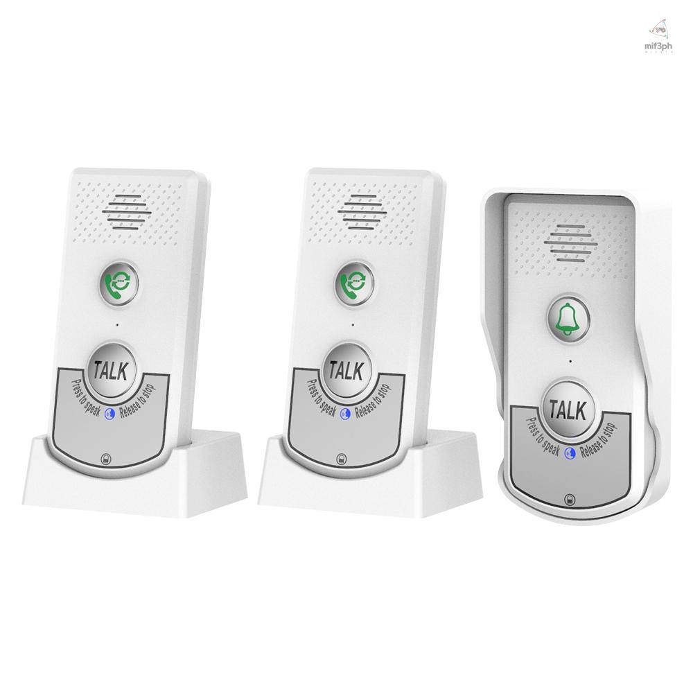 Wireless Doorbell Intercom Rechargeable Smart Intercom Doorbells for ...