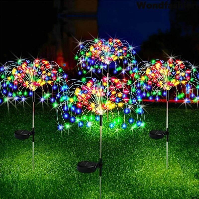 Christmas LED Solar Light Solar Dandelion Light String Ground Insertion ...