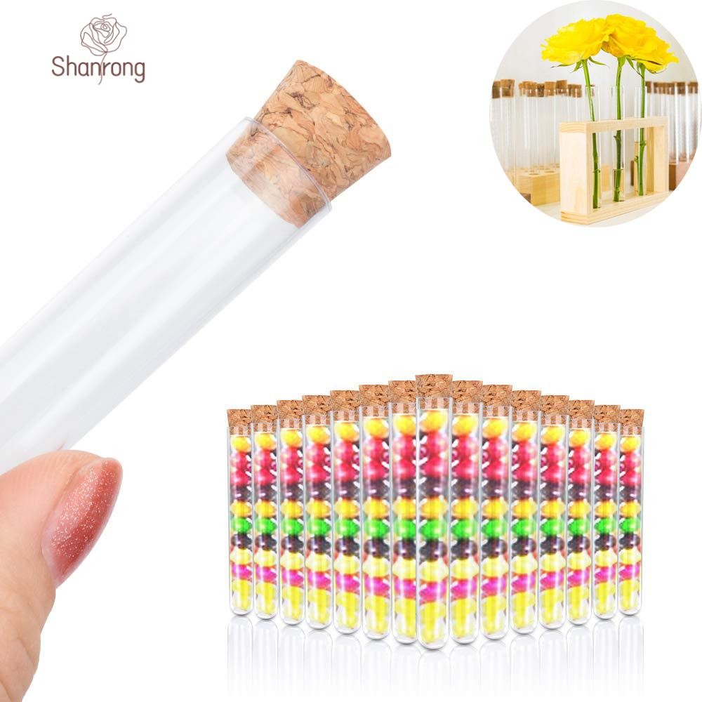 SHANRONG Laboratory Clear Plastic Test Tubes Party 20Pcs Lab Supplies ...