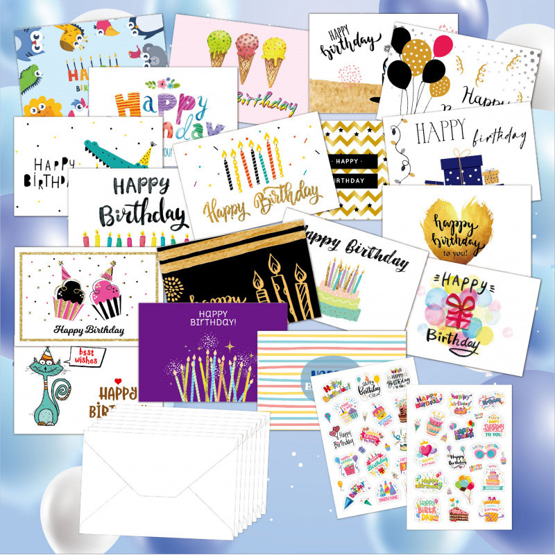 (with Envelope and Sealing Paste) Simplicity Birthday Greeting Card ...