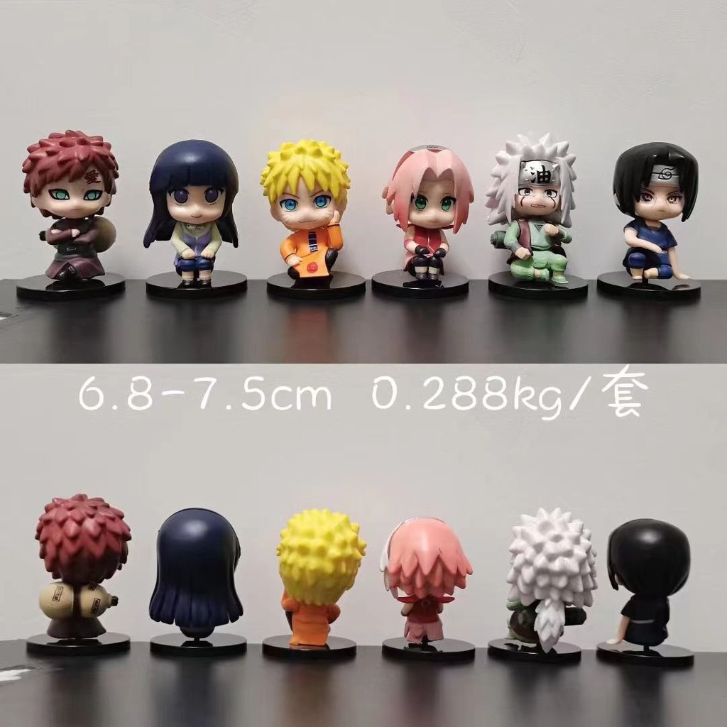 Naruto Hand Office Anime Full SetQVersion Doll Ornaments Naruto Sasuke ...