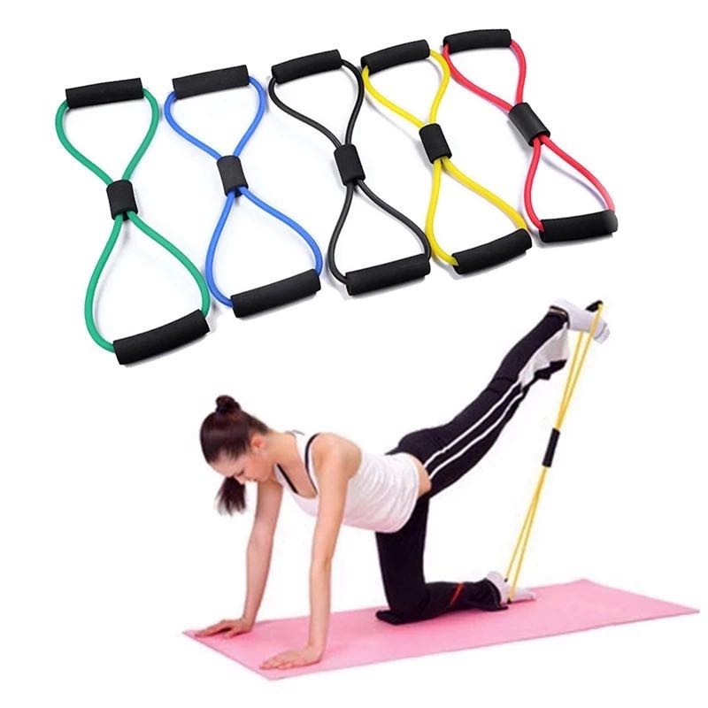 8-shaped rubber resistance band/yoga resistance training band tube ...