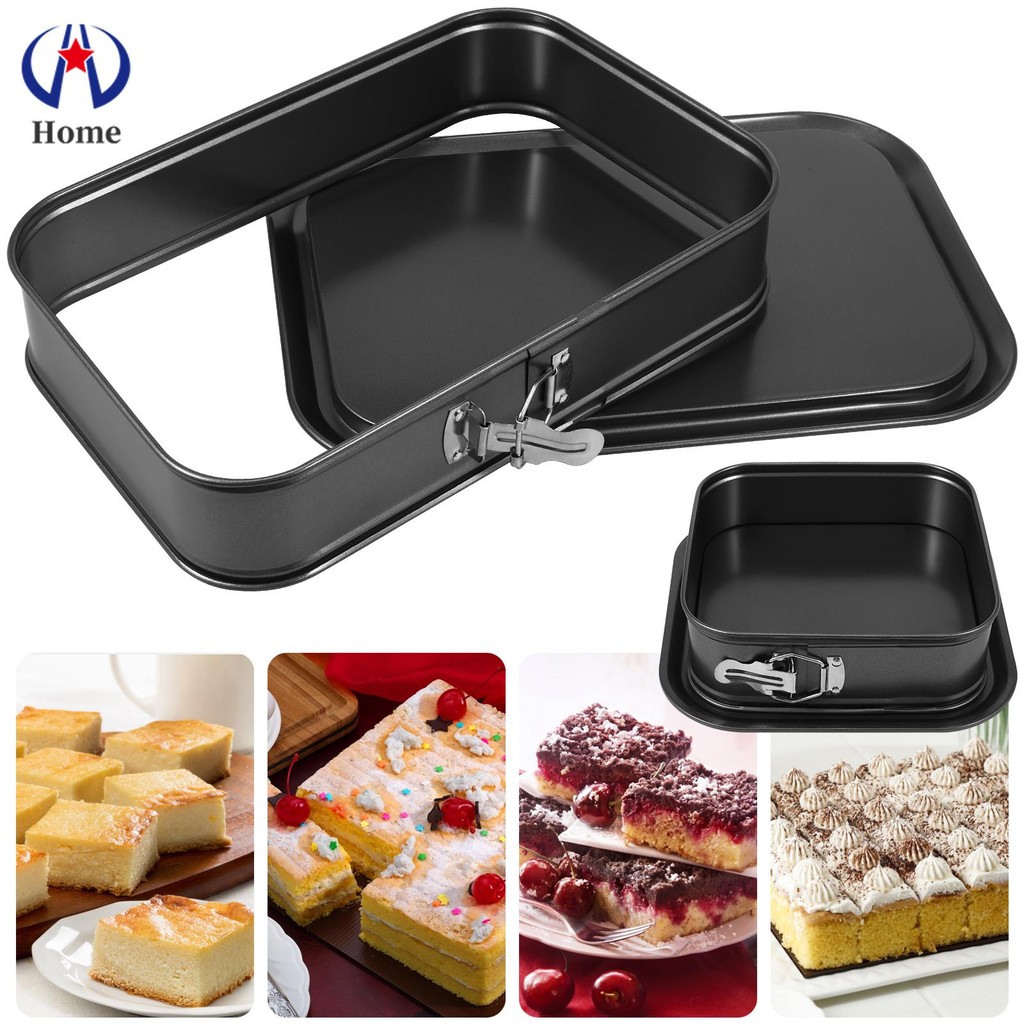Springform Pan Non-Stick Cheesecake Baking Pan Square/Rectangle Cake ...