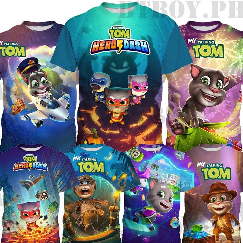 My Talking Tom Cute Pikachu Girls and Boys T Shirt Children Summer ...